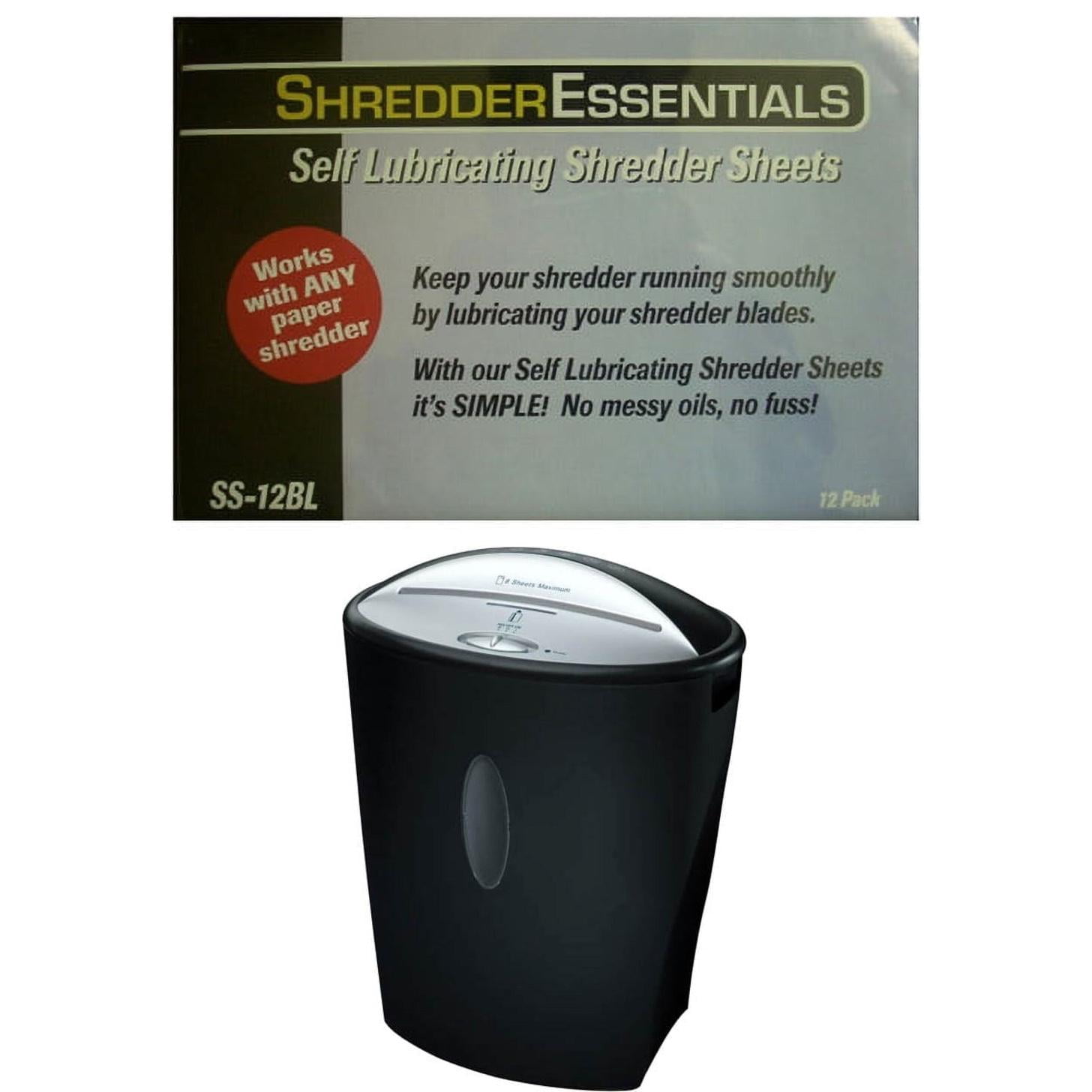 Shredder Essentials 8-Sheet Diamond-Cross Shredder with Bonus 12-pack ...