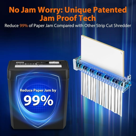 Shredder for Home Use 6-Sheet Strip Cut Paper Shredder,Also Shred Card ...