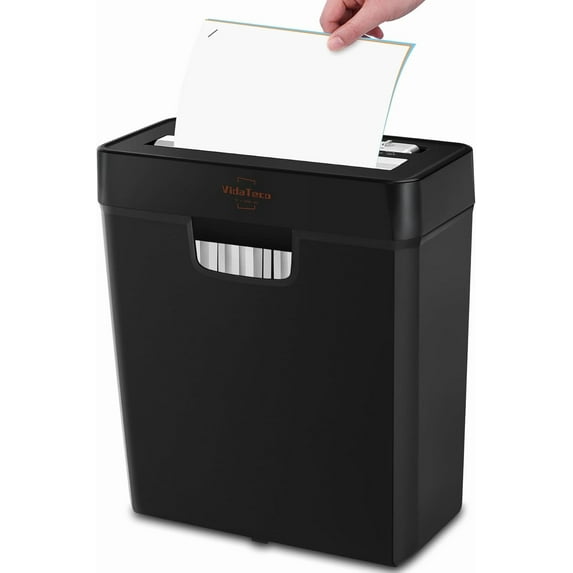 Shredder for Home Use 6-Sheet Strip Cut Paper Shredder,Also Shred Card ...