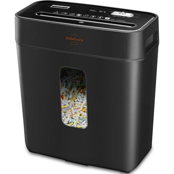Shredder for Home Use 8-Sheet Cross-Cut Paper Shredder with P-4 Higher ...