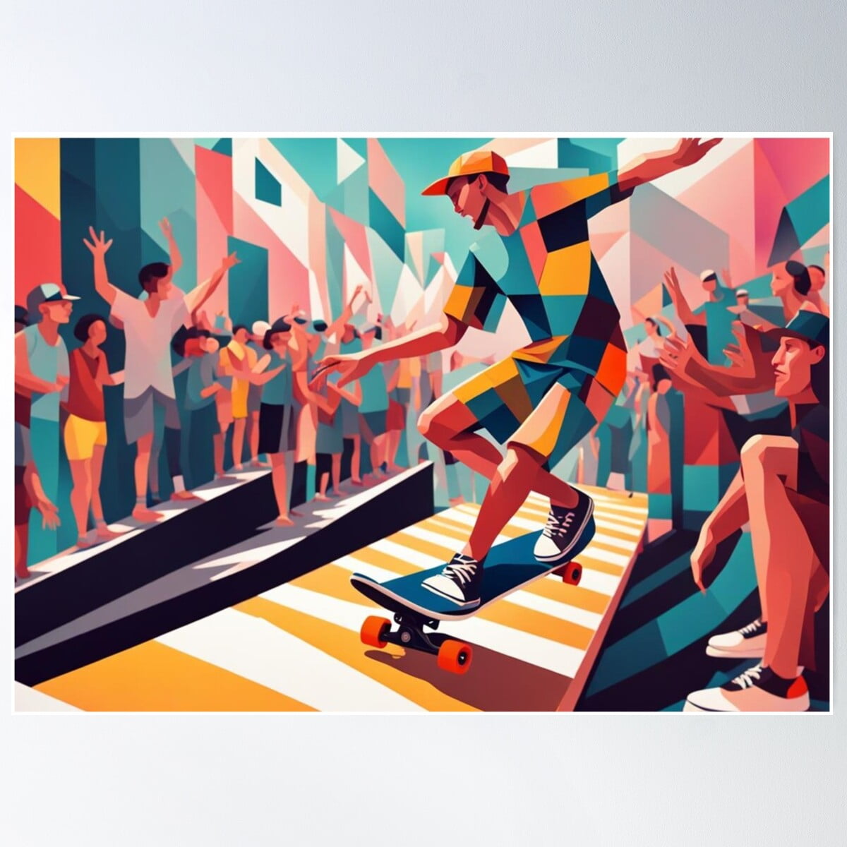 Shredding The Board Ramp Poster Wall Art, Modern Wall Decor For Living ...