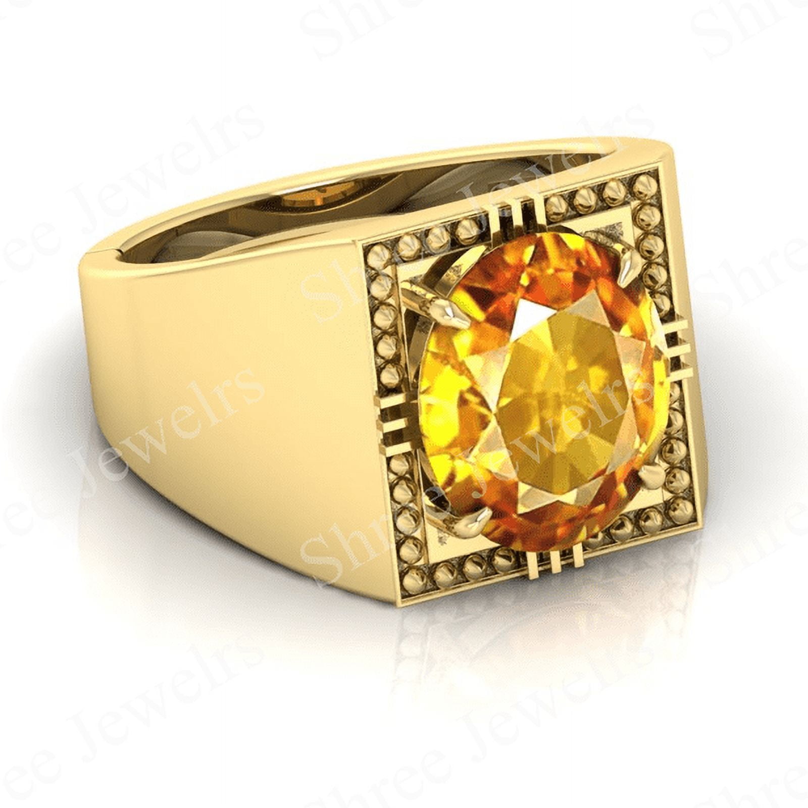 Shree Jewelrs Original Certified Natural Yellow Sapphire (Pukhraj) Ring ...