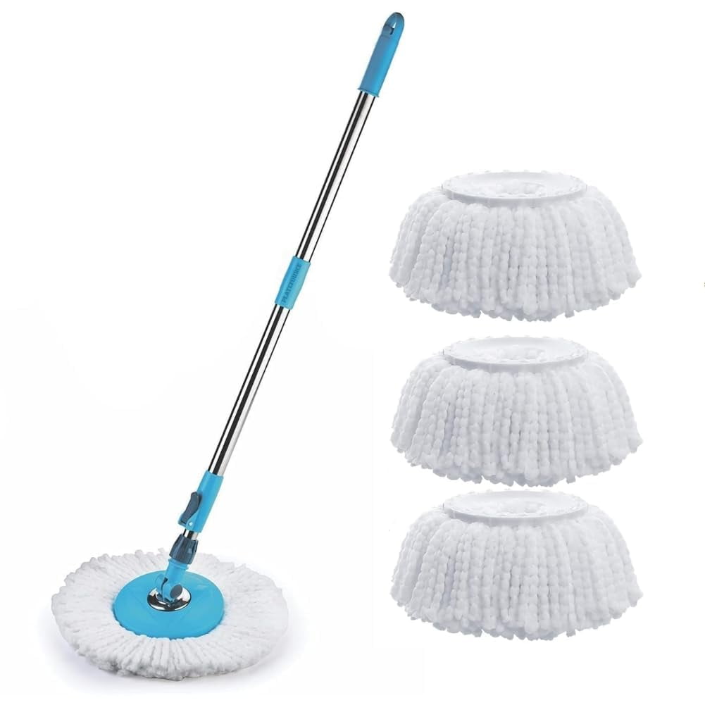 Shree Ji Collection Stainless Steel 360 Degree Rotating Spin Mop for Floor Cleaning Includes Mop ...