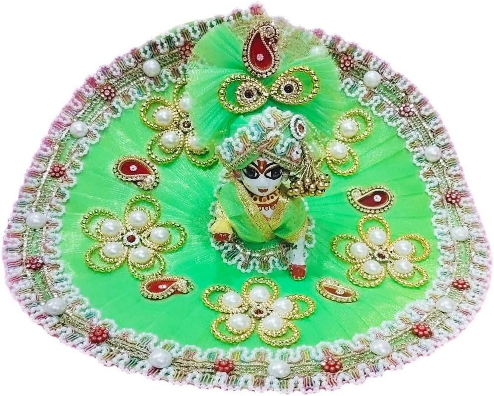 Shree Krishna Embroided Dress & Pagdi(Turban) Set Handstitched Bal ...