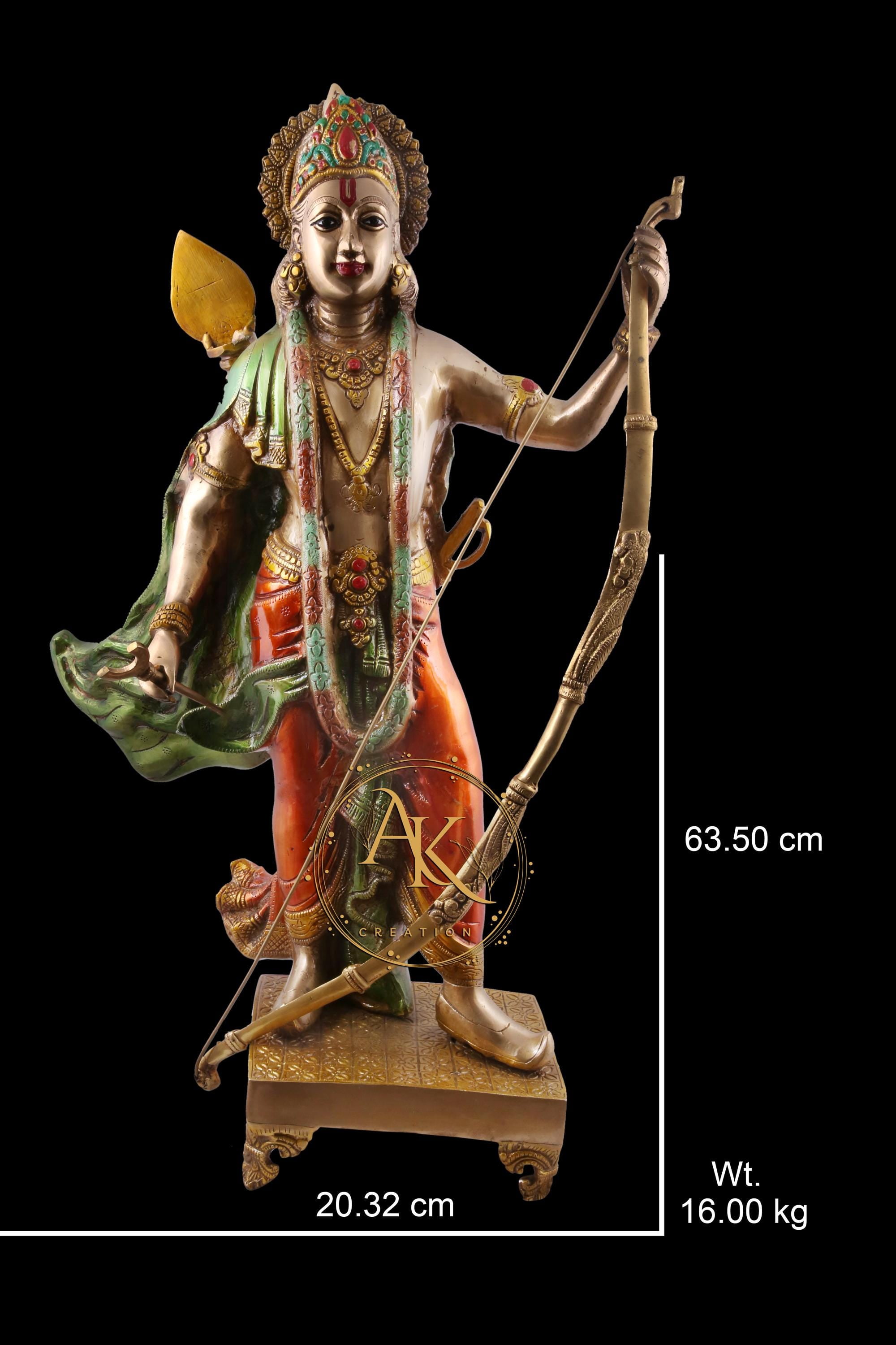 Shree Ram Chandra - 25inch Big Brass Ramji with Dhanush Baad | Ayodhya ...