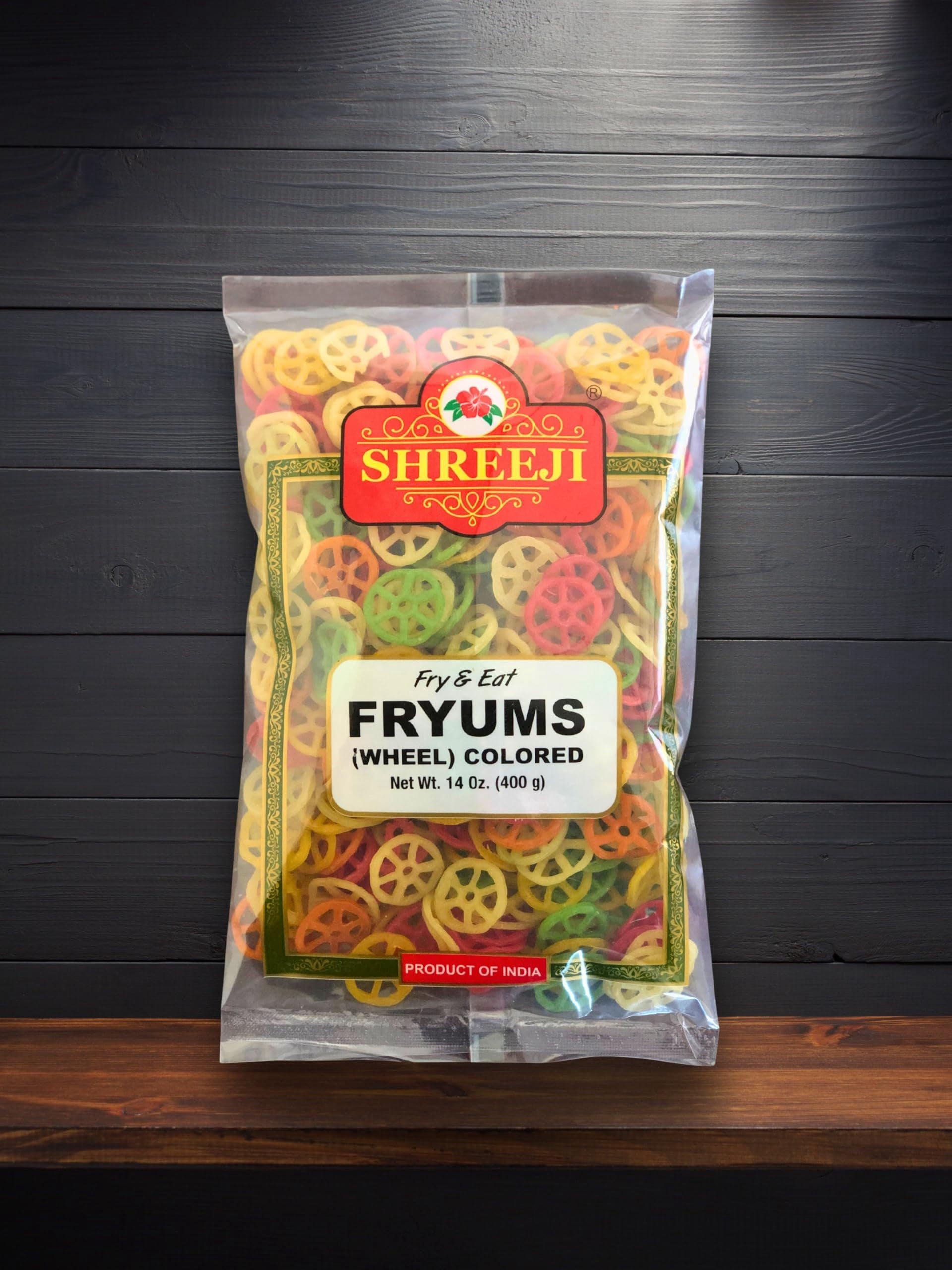 Shreeji Wheel Colored Fryums IRF13 *Fry & Eat* 400g (14 Oz) - Walmart.com