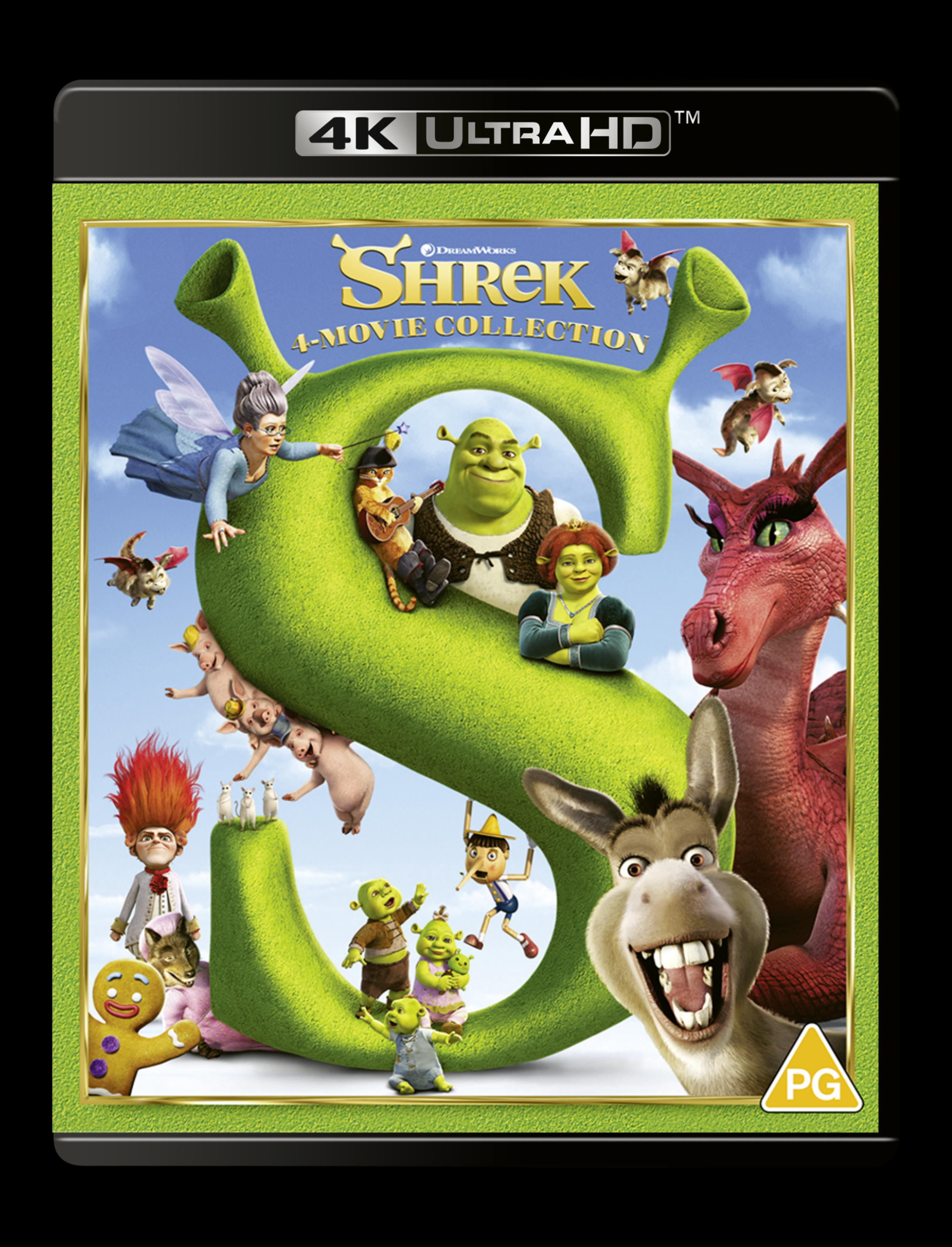 Shrek 1-4 (4K Ultra HD) Sutton Foster Daniel Breaker Christopher Sieber ...
