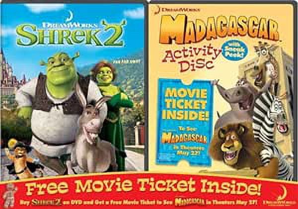 Shrek 2 / Madagascar Activity Disc & Movie Ticket 2-Pack - Walmart.com