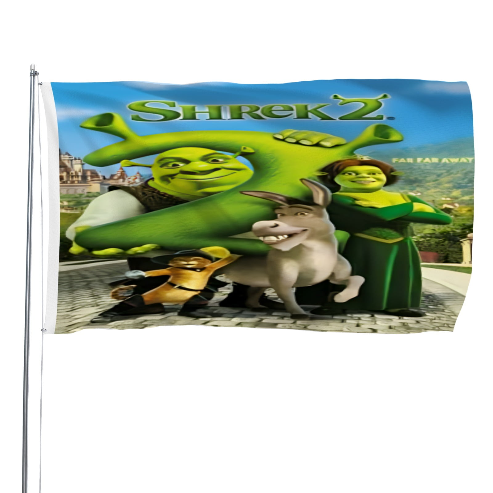 Shrek 2 flag perfect for outdoor decoration, can be hung indoors ...