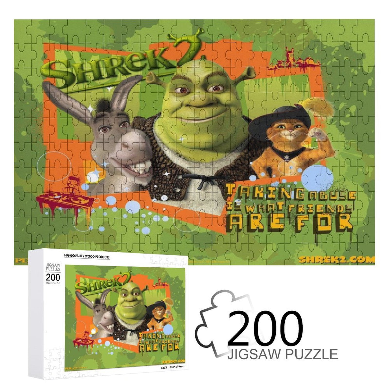 Shrek 200 PCS Puzzle for Adults - Jigsaw Puzzle for Kids Boys Girls ...
