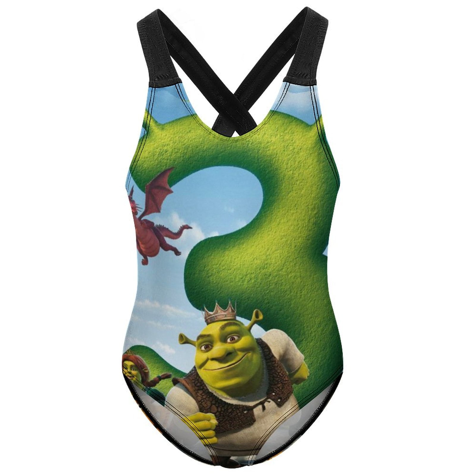 Shrek-3 Children's One-piece Swimsuit Summer Girl's Swimming Pool Beach ...