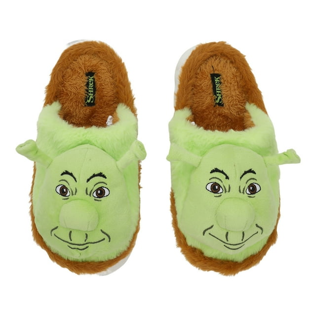 Shrek 3D Character Head Adult Brown & Green Slippers-S - Walmart.com