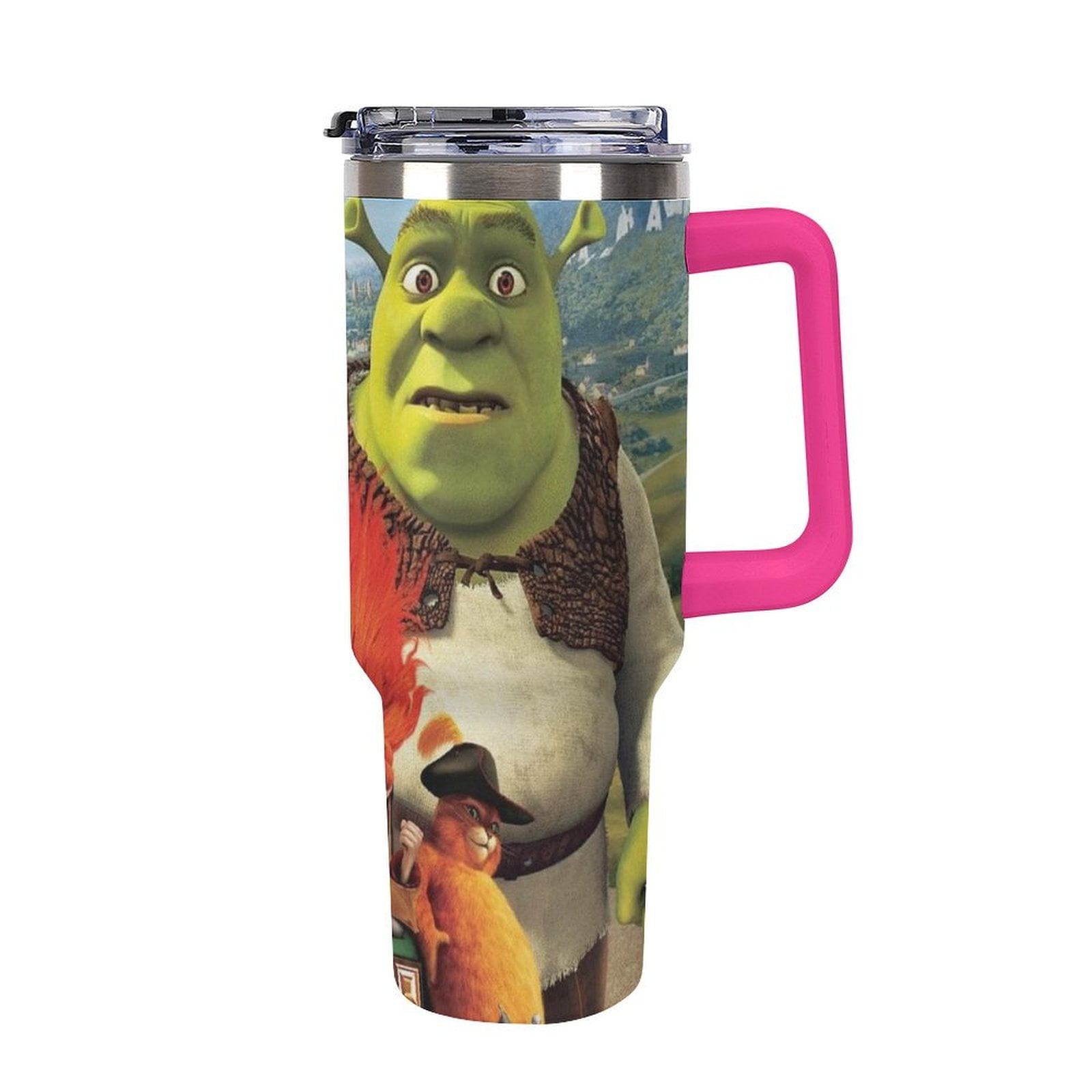 Shrek 40 Oz Tumbler With Handle And Straw, Stainless Steel Vacuum ...