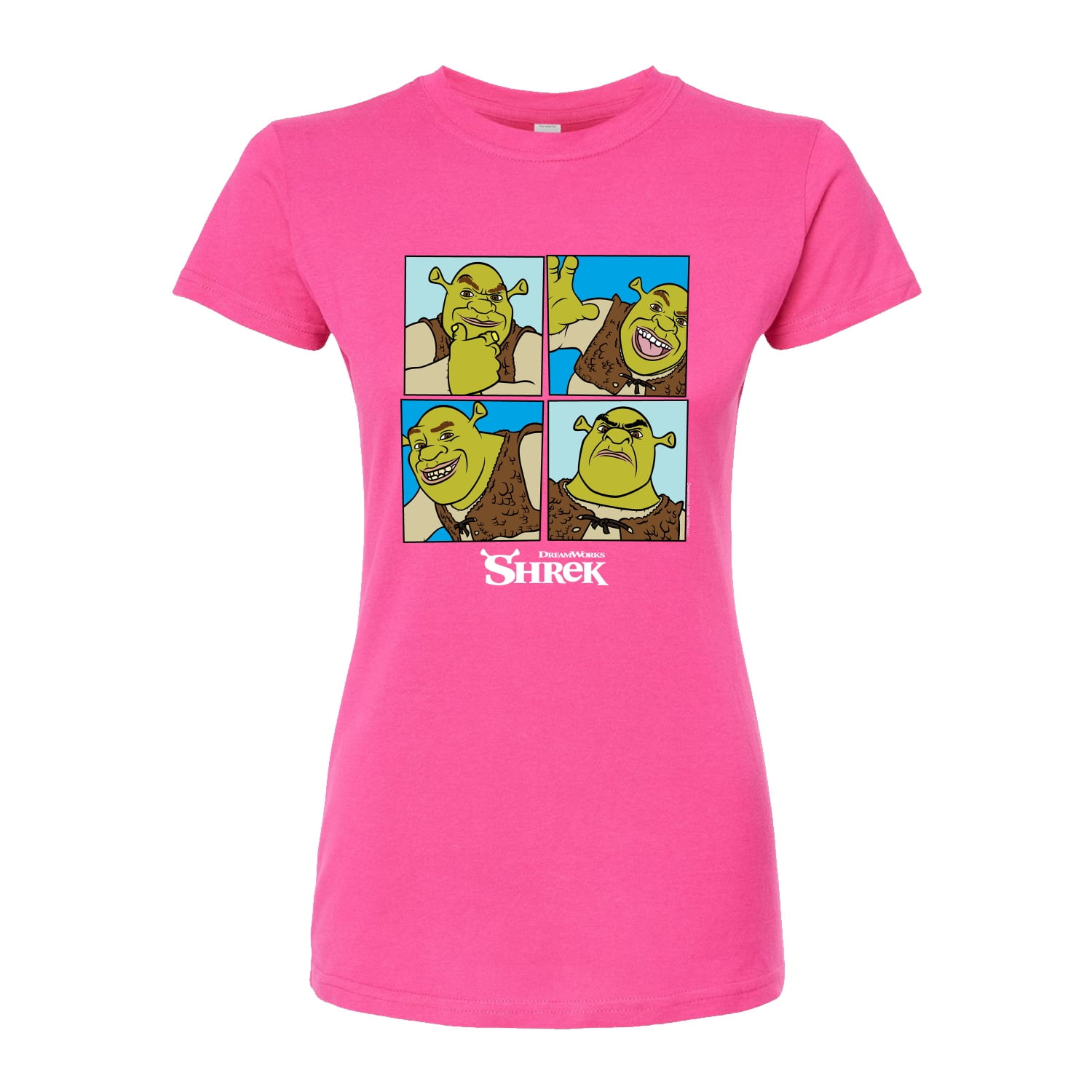 Shrek - All Ogre Emotions - Juniors Fitted Graphic T-Shirt - Walmart.com
