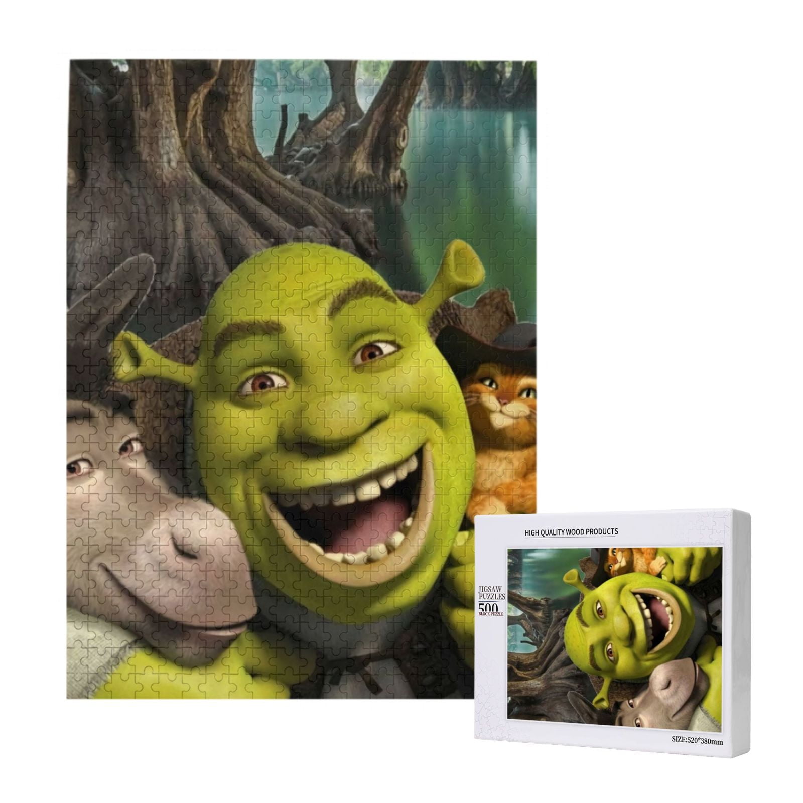 Shrek Anime Puzzles Boys Girls Teens 300/500/1000 Piece Wooden Collage ...