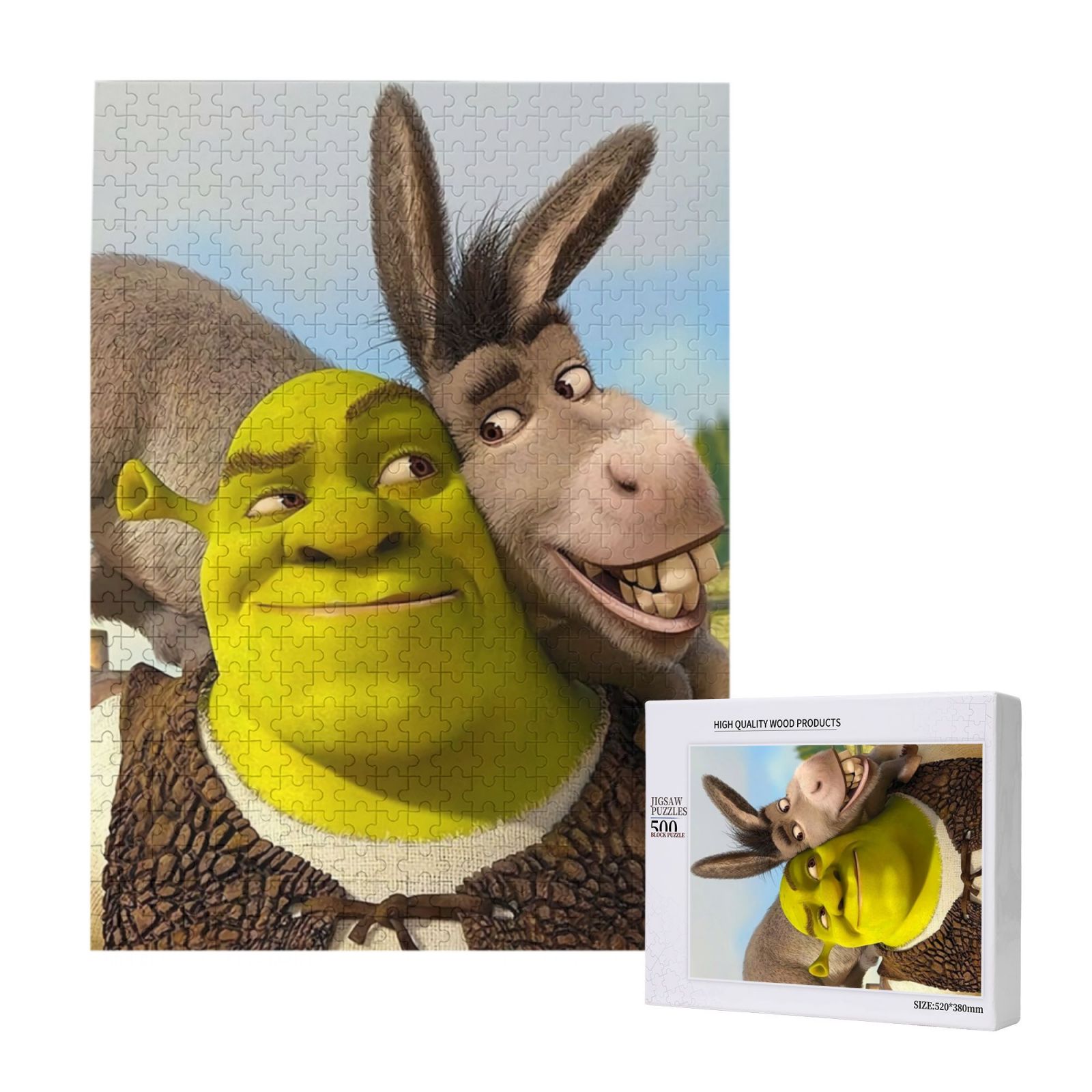 Shrek Anime Puzzles Boys Girls Teens 300/500/1000 Piece Wooden Collage ...