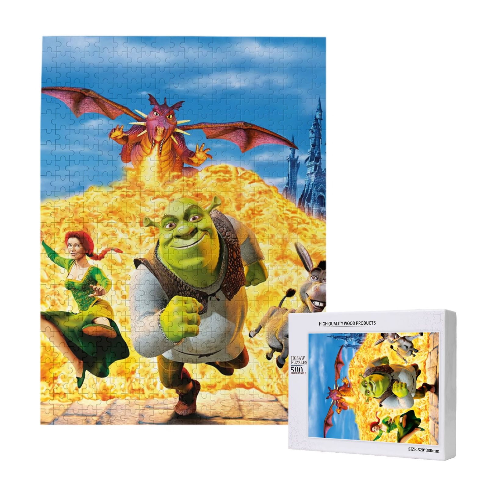 Shrek Anime Puzzles Boys Girls Teens 300/500/1000 Piece Wooden Collage ...