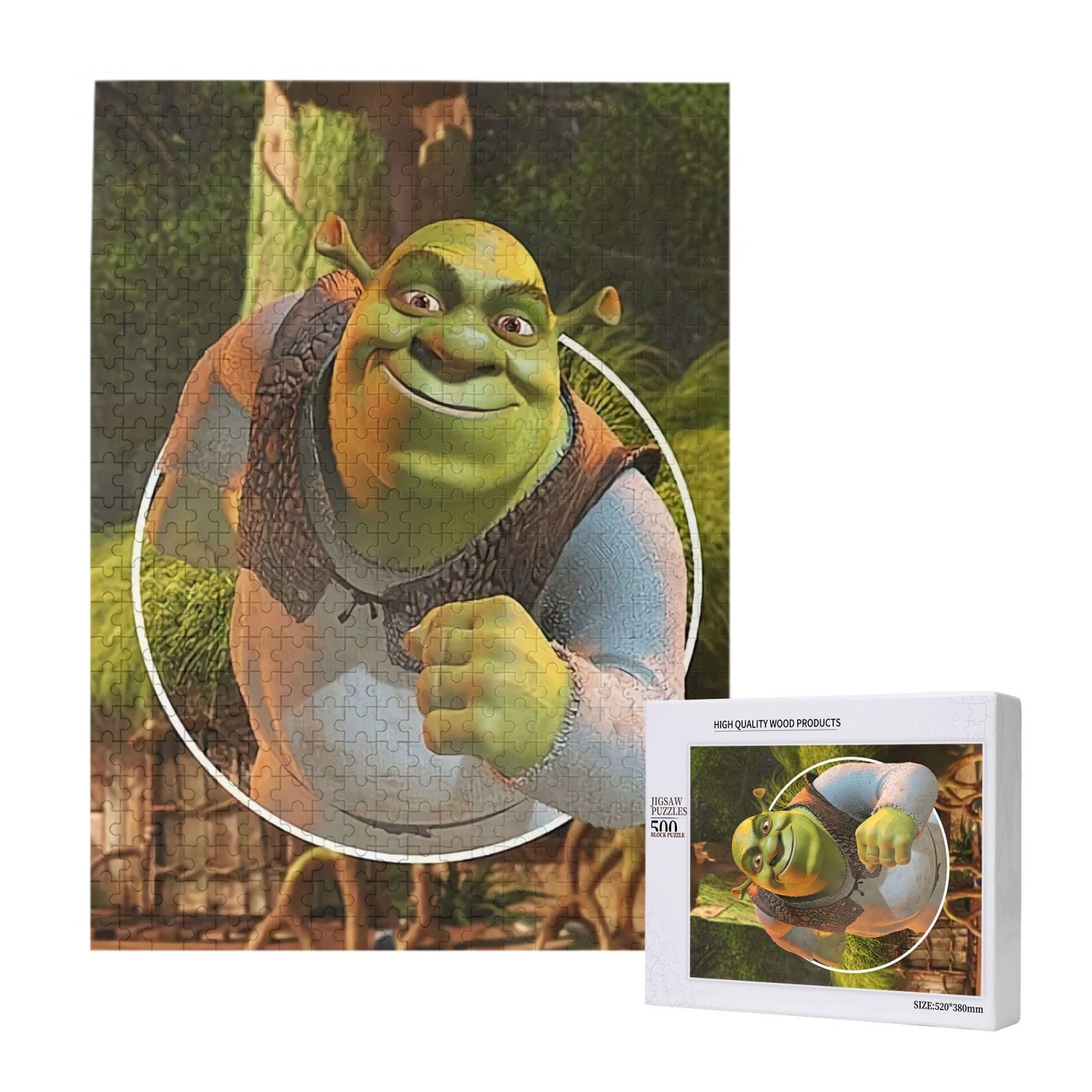 Shrek Anime Puzzles Boys Girls Teens 300/500/1000 Piece Wooden Collage ...