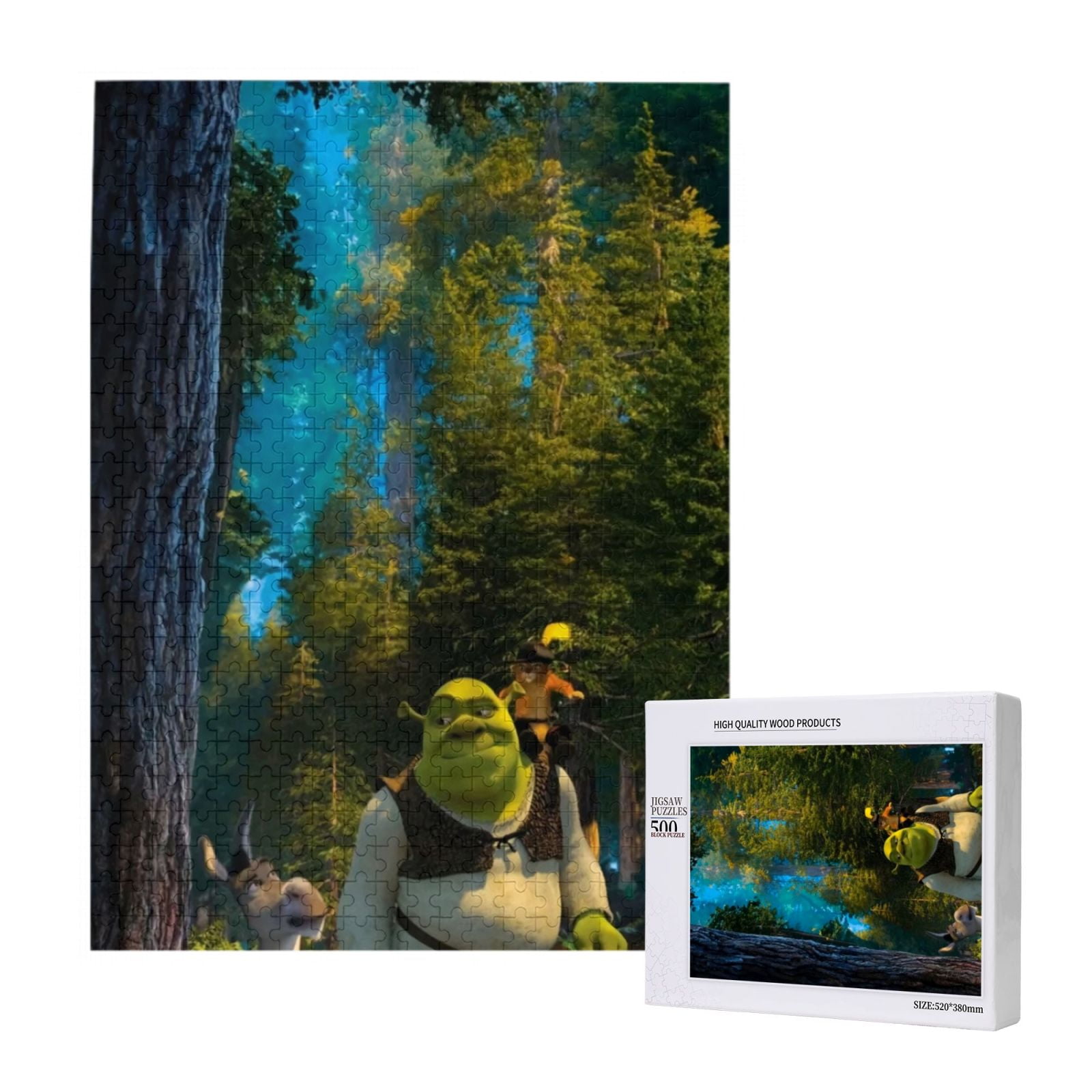 Shrek Anime Puzzles Boys Girls Teens 300/500/1000 Piece Wooden Collage ...