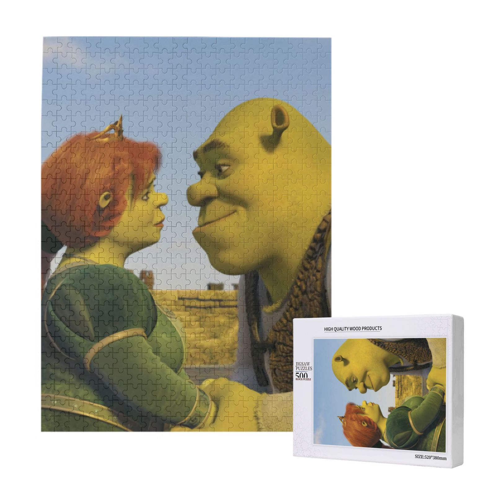 Shrek Anime Puzzles Boys Girls Teens 300/500/1000 Piece Wooden Collage ...