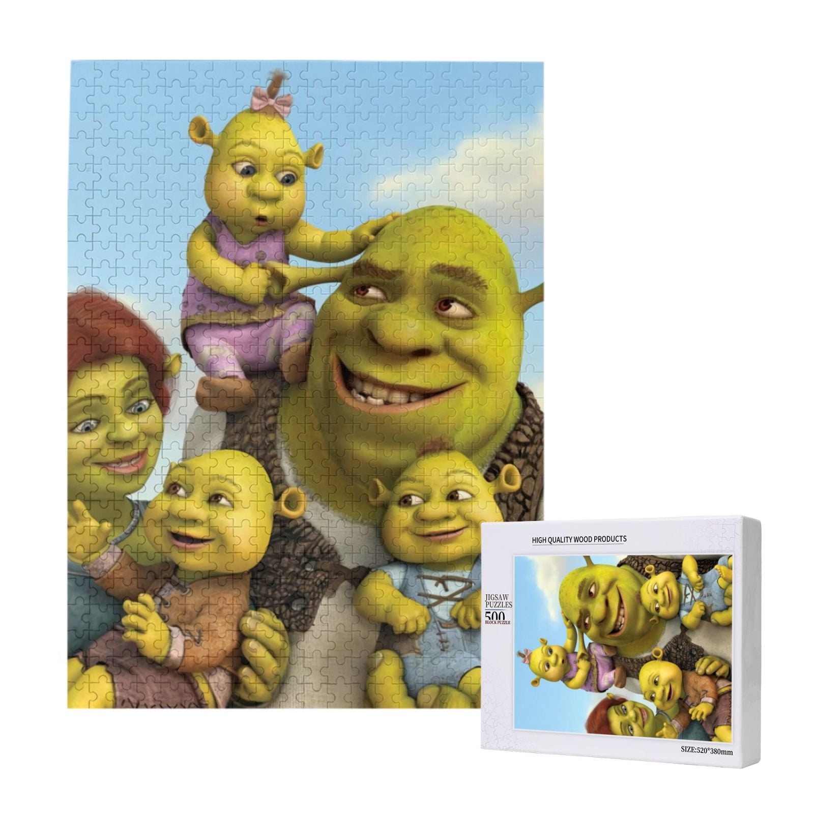 Shrek Anime Puzzles Boys Girls Teens 300/500/1000 Piece Wooden Collage ...