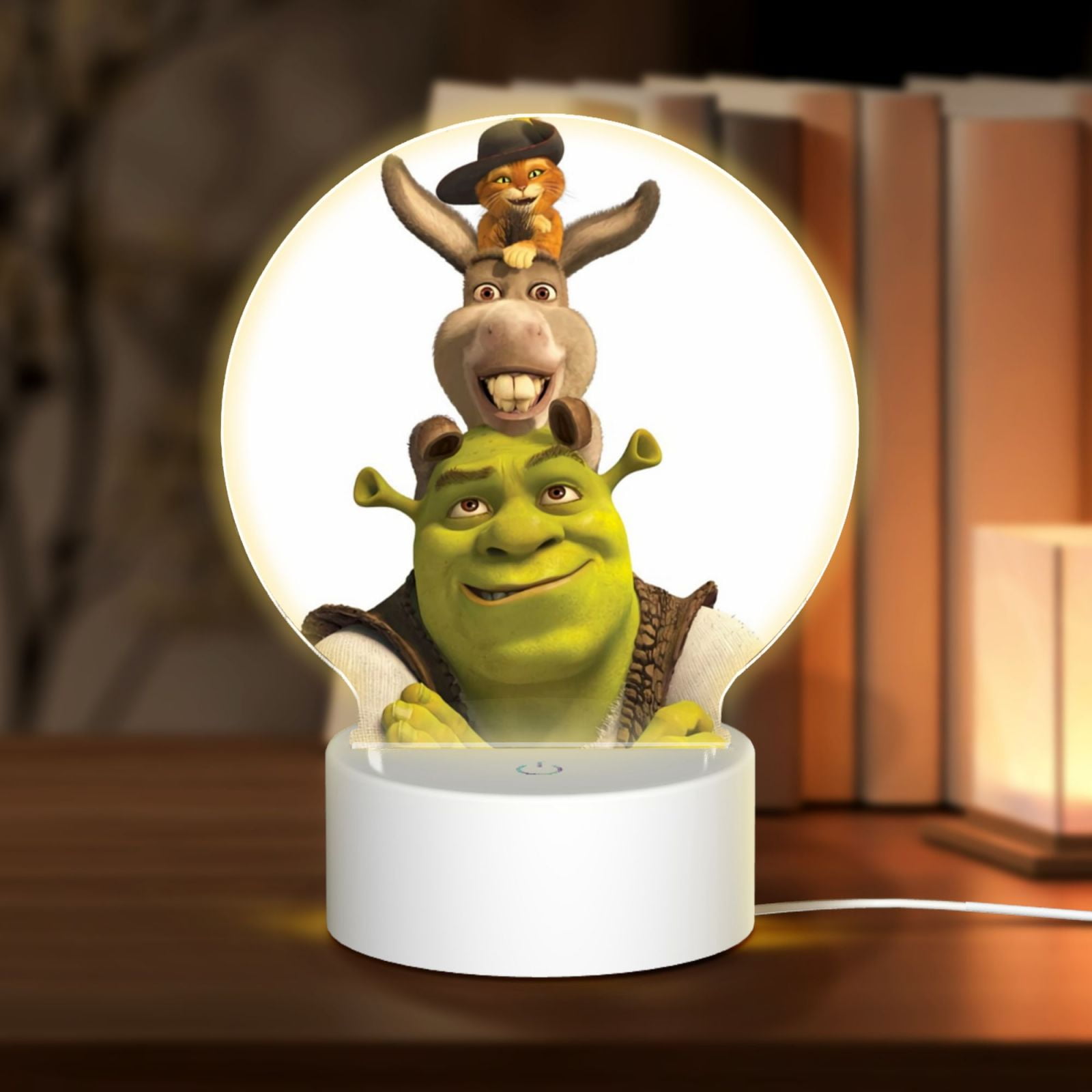 Shrek Anime Round Acrylic Night Light Is Suitable For Rooms,Restaurants ...