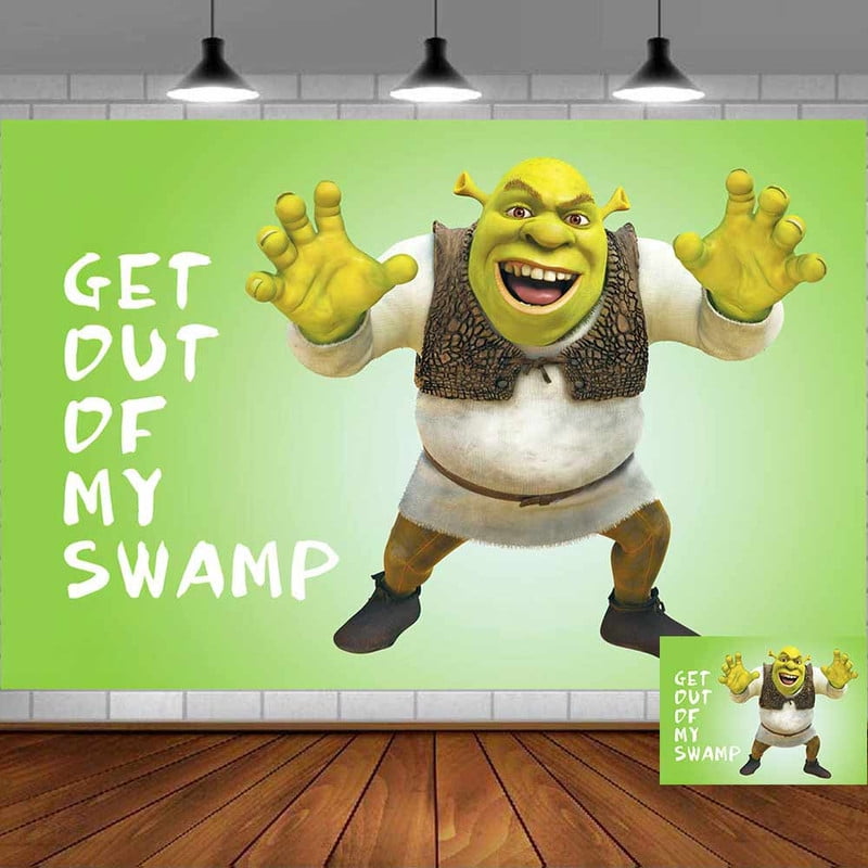 Shrek Backdrop Banner Party Supplies Poster Movie Theme Background for ...