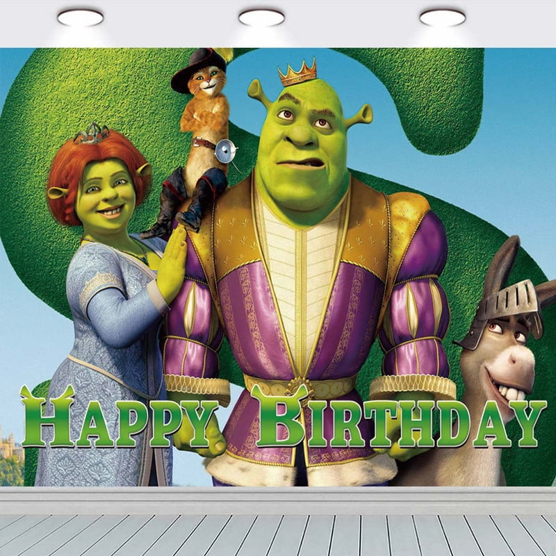 Shrek Backdrop Party Supplies Taspestry Background Wall Decor Banner ...
