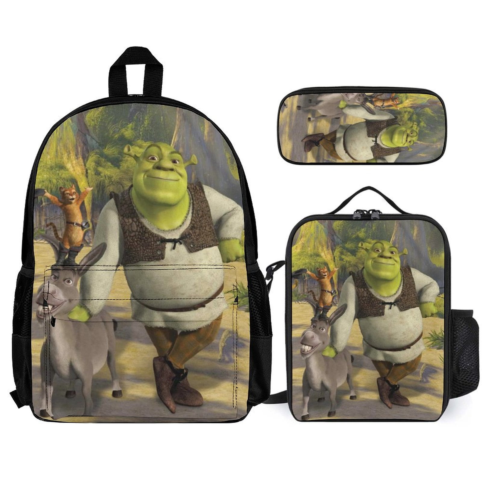 Shrek Backpack 3 Pieces Set With Lunch Bag And Pencil Case - Walmart.com