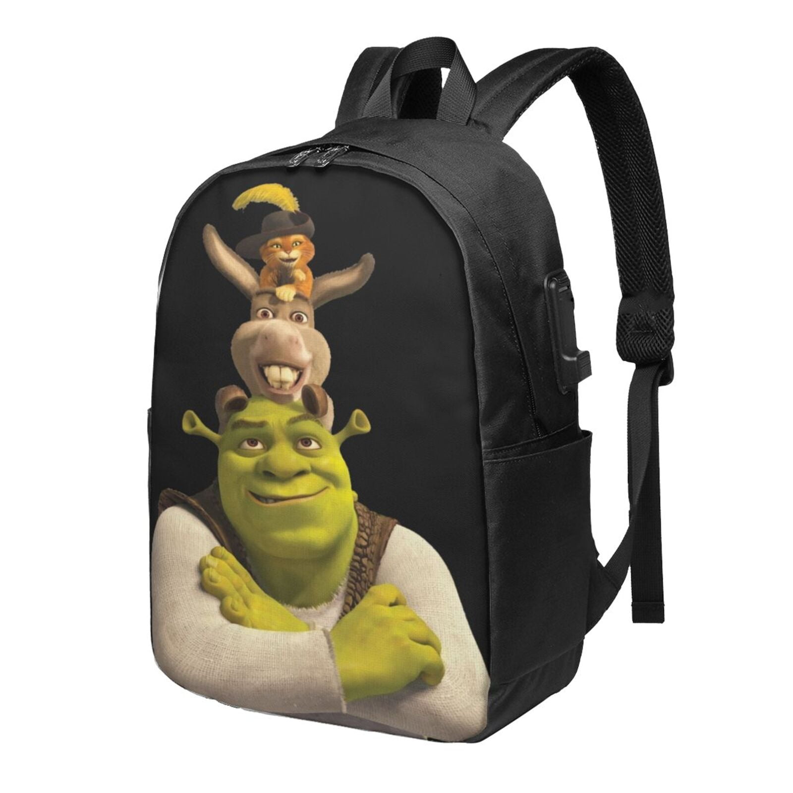 Shrek Backpack Fashion Travel Backpack Laptop Backpack 17 Inch External ...