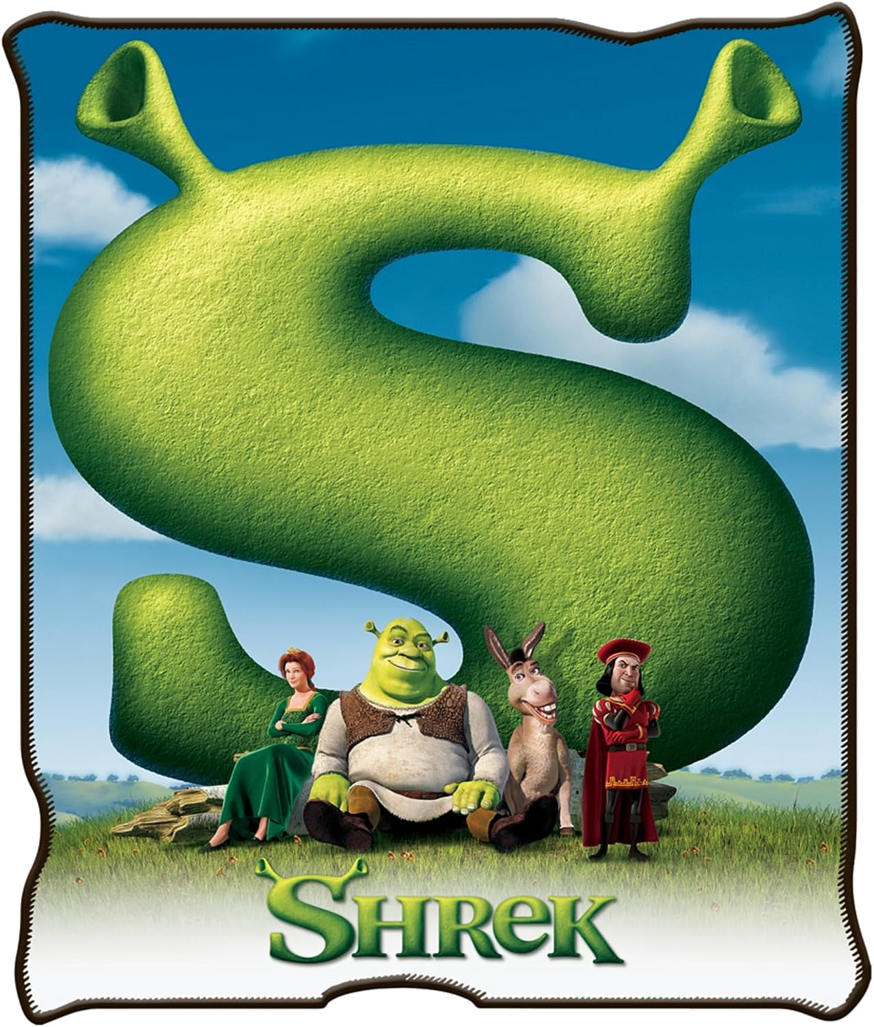 Shrek Big S for Shrek Poster 45" x 60" Raschel Throw - Walmart.com