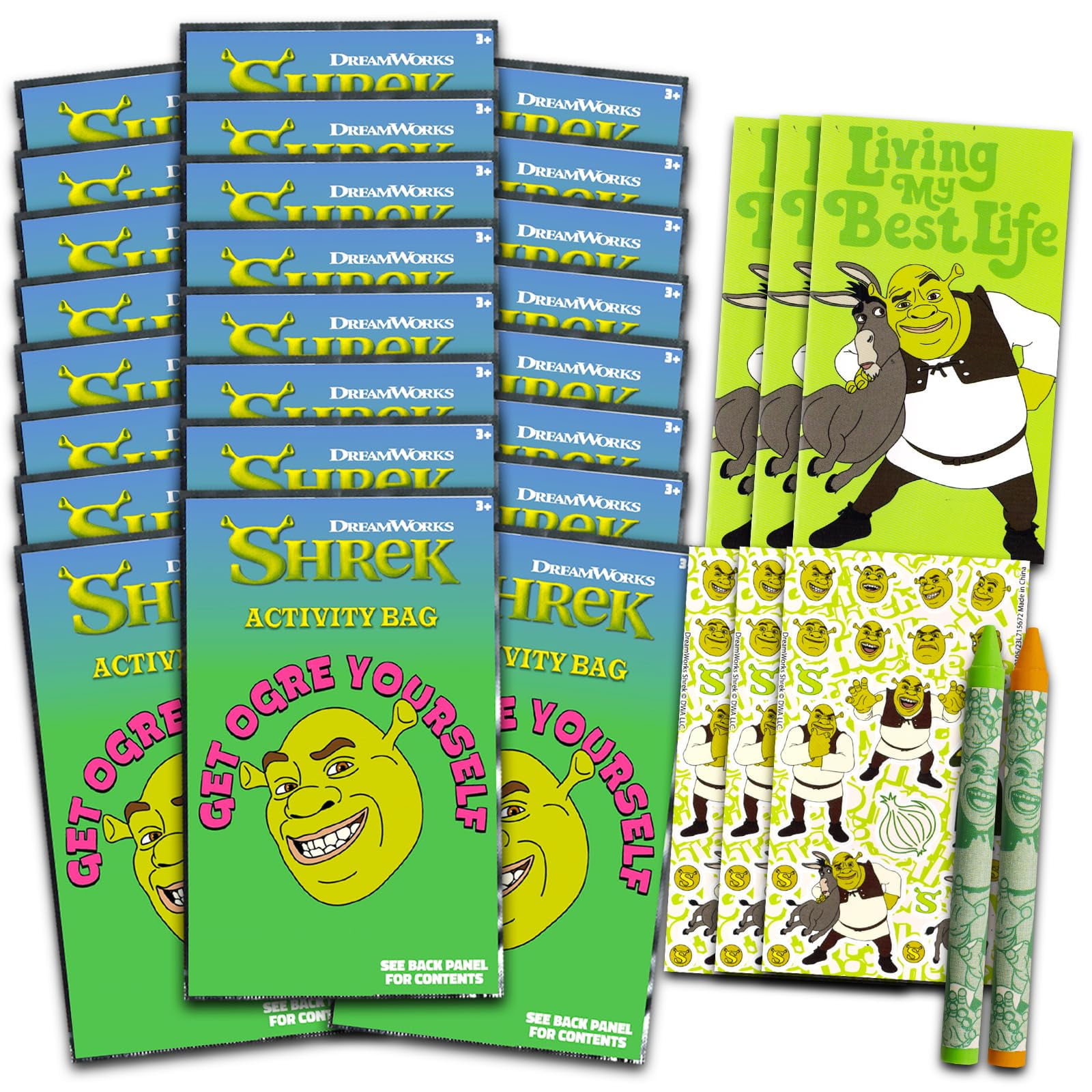 Shrek Birthday PartyEGSC Favors Set - Bundle with 24 Shrek Play Packs ...