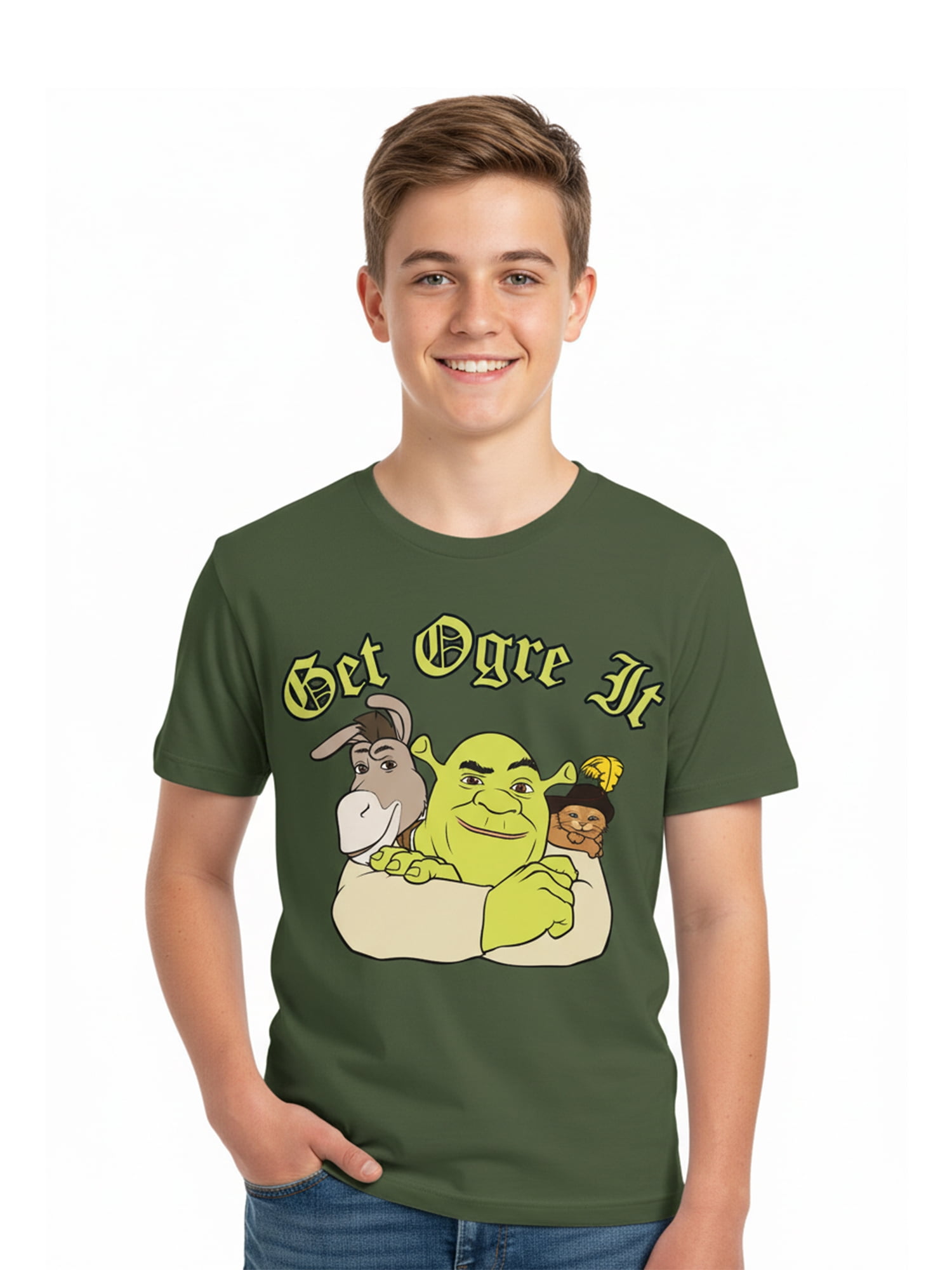 Shrek, Boys' & Big Boys' Graphic Short-Sleeve T-Shirt, Sizes 4-18 ...