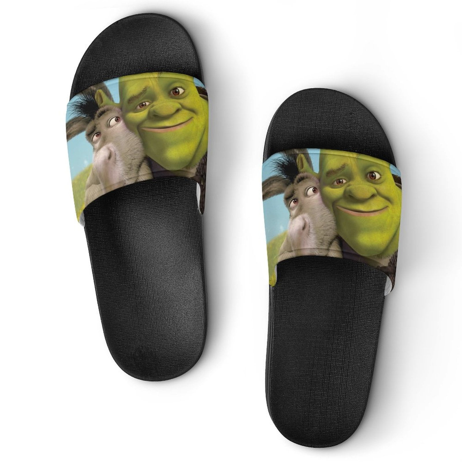 Shrek Boys Slide Sandals, Comfort Casual Pool Slide Outdoor, Slip-On ...