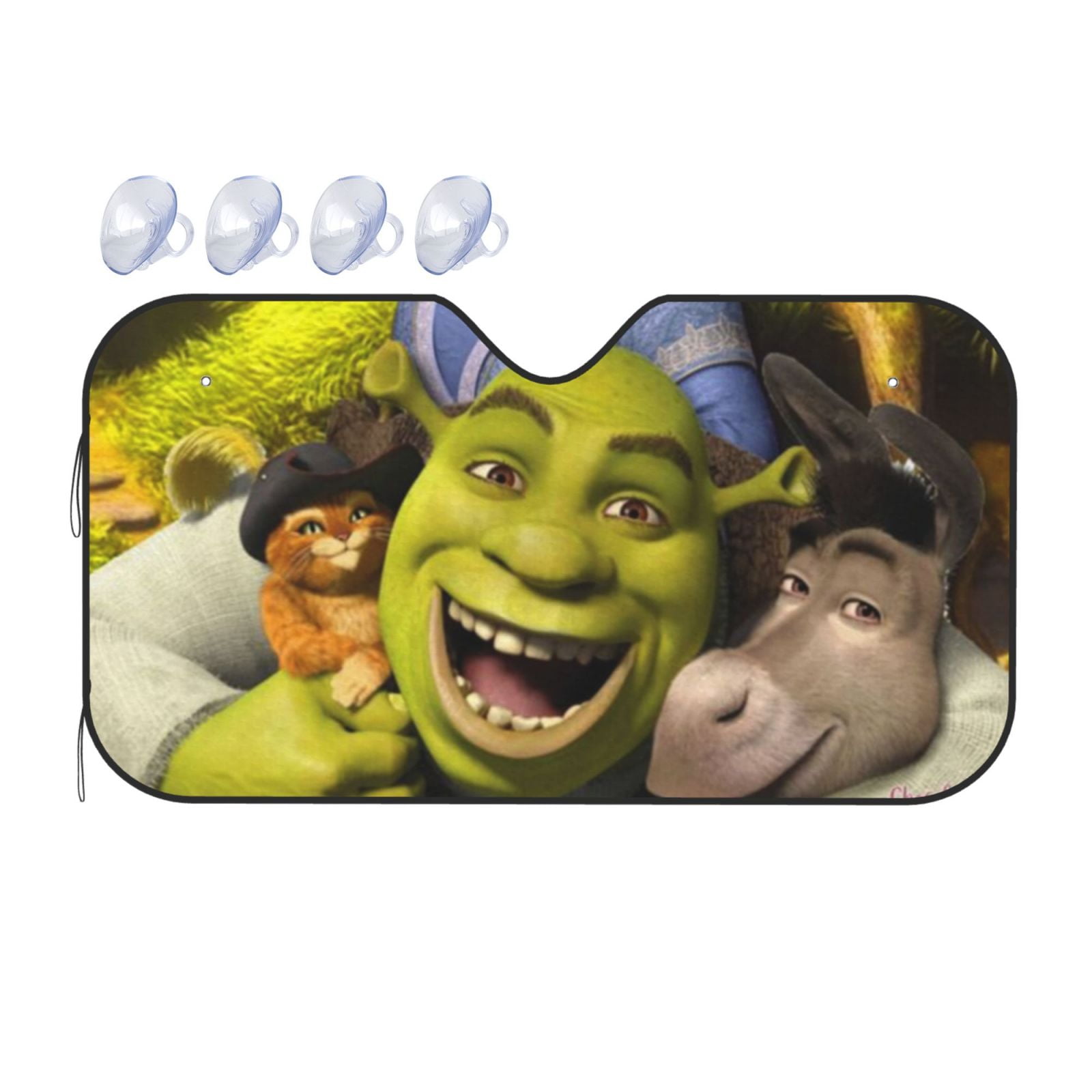 Shrek Car Sun Shade Windshield Sunshade Aluminum Foil Sun Shield For Uv ...