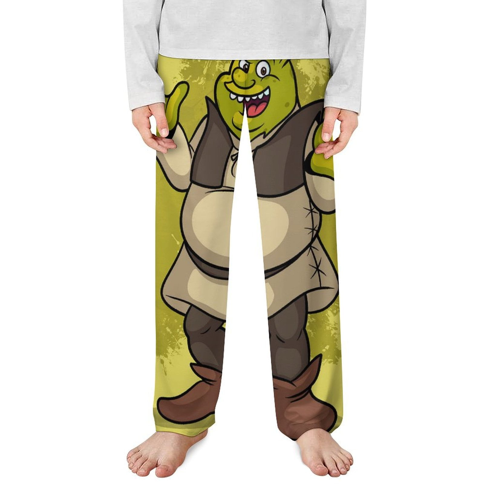 Shrek Cartoon Children's Pajamas Cozy Lounge Straight Leg Sleeping ...