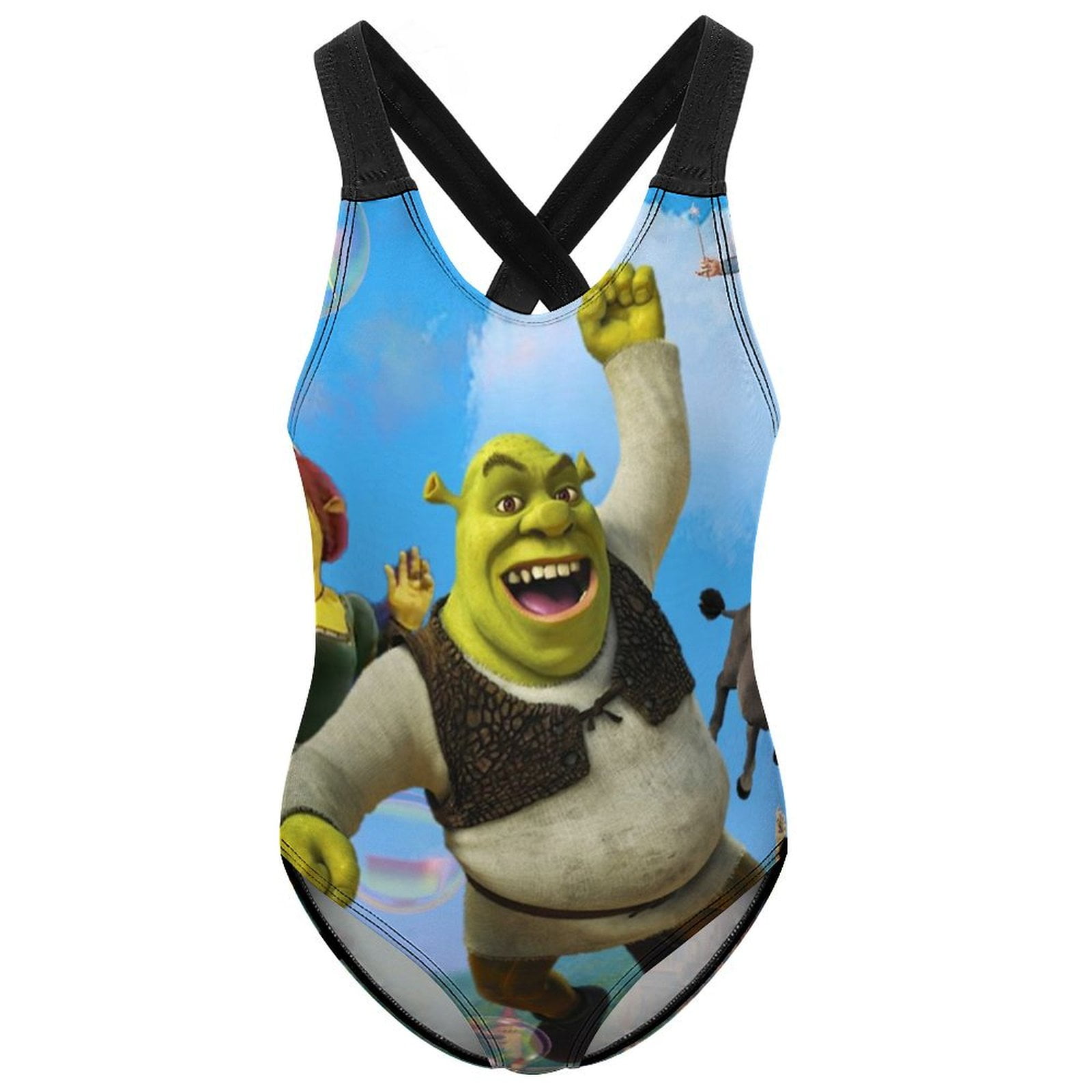 Shrek Cartoon Film Children's One-piece Swimsuit Summer Girl's Swimming ...