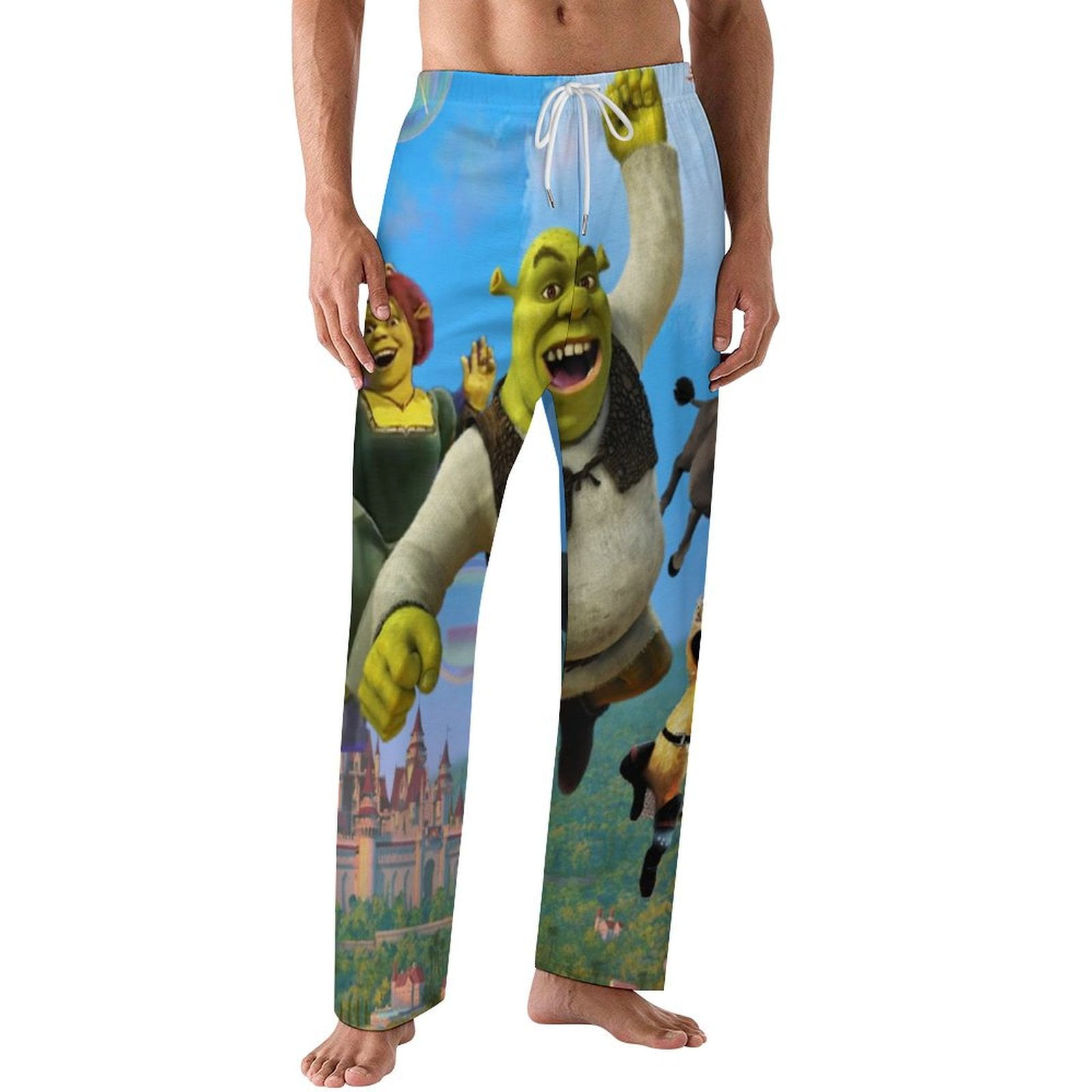 Shrek Cartoon Film Mens Pajama Pants Cozy Soft Lounge Sleep Pajamas ...