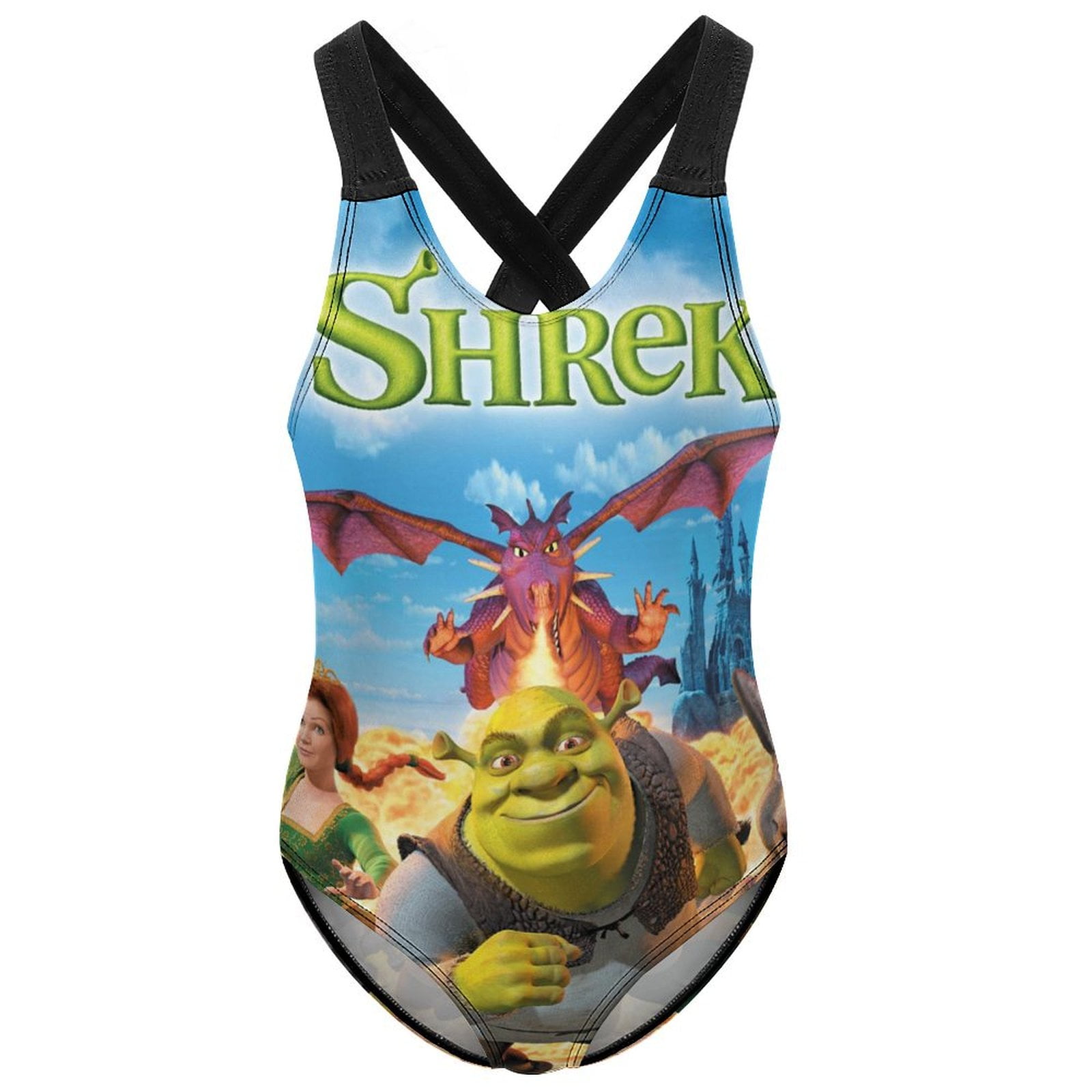 Shrek Cartoon Movie Children's One-piece Swimsuit Summer Girl's ...