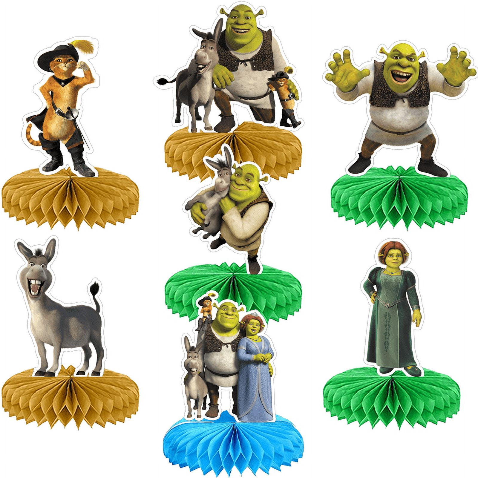 Shrek Centerpieces Honeycomb Table Toppers Decorations for Photo Props ...