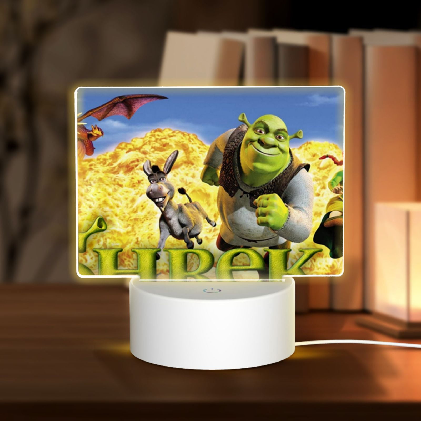 Shrek Comedy Rectangular Acrylic Night Light USB Cable Lamp Light ...