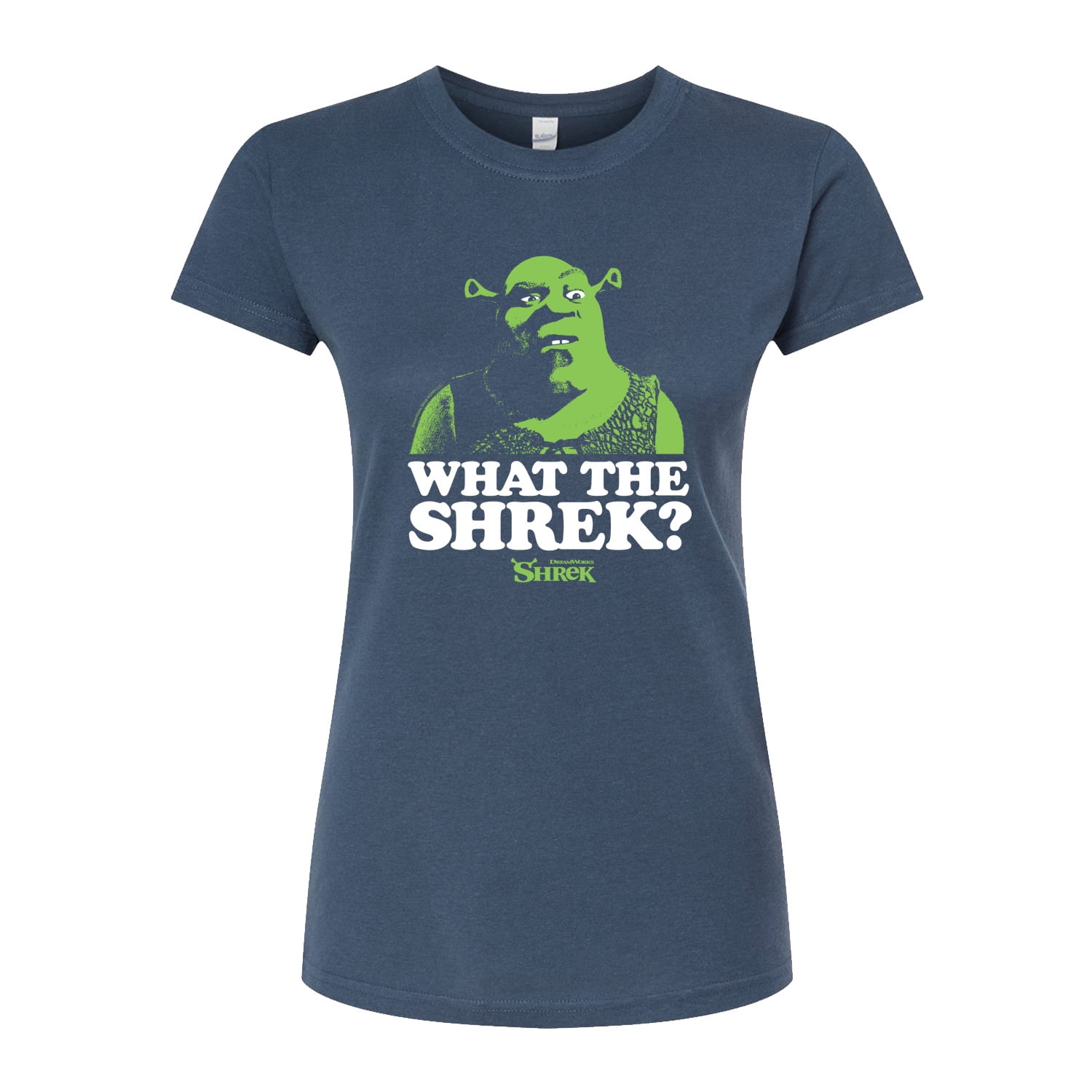 Shrek - Confused Face - What The Shrek - Juniors Fitted Graphic T-Shirt ...