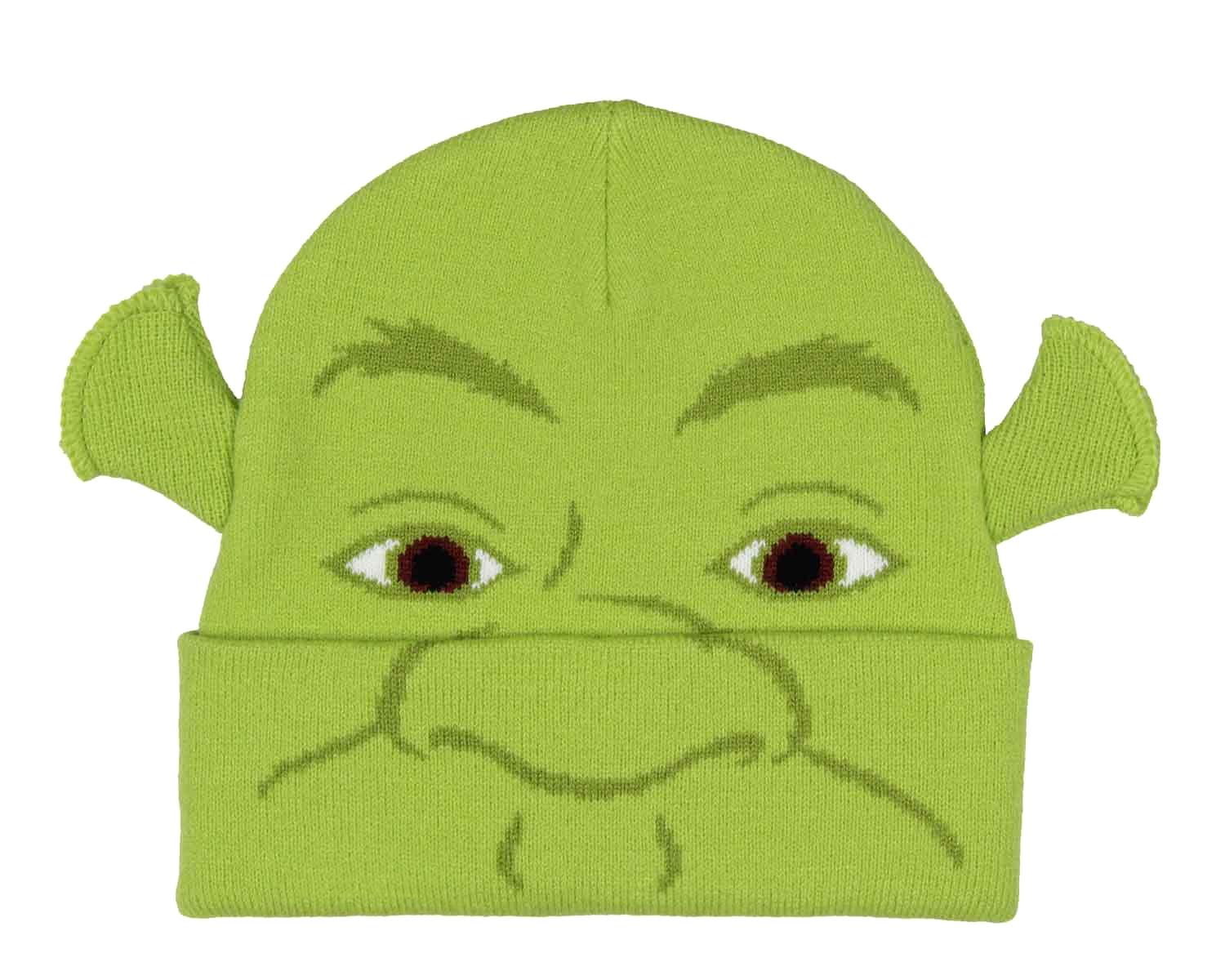 Seven Times Six Shrek Costume Beanie, Green Ogre Face Knit Hat with 3D ...