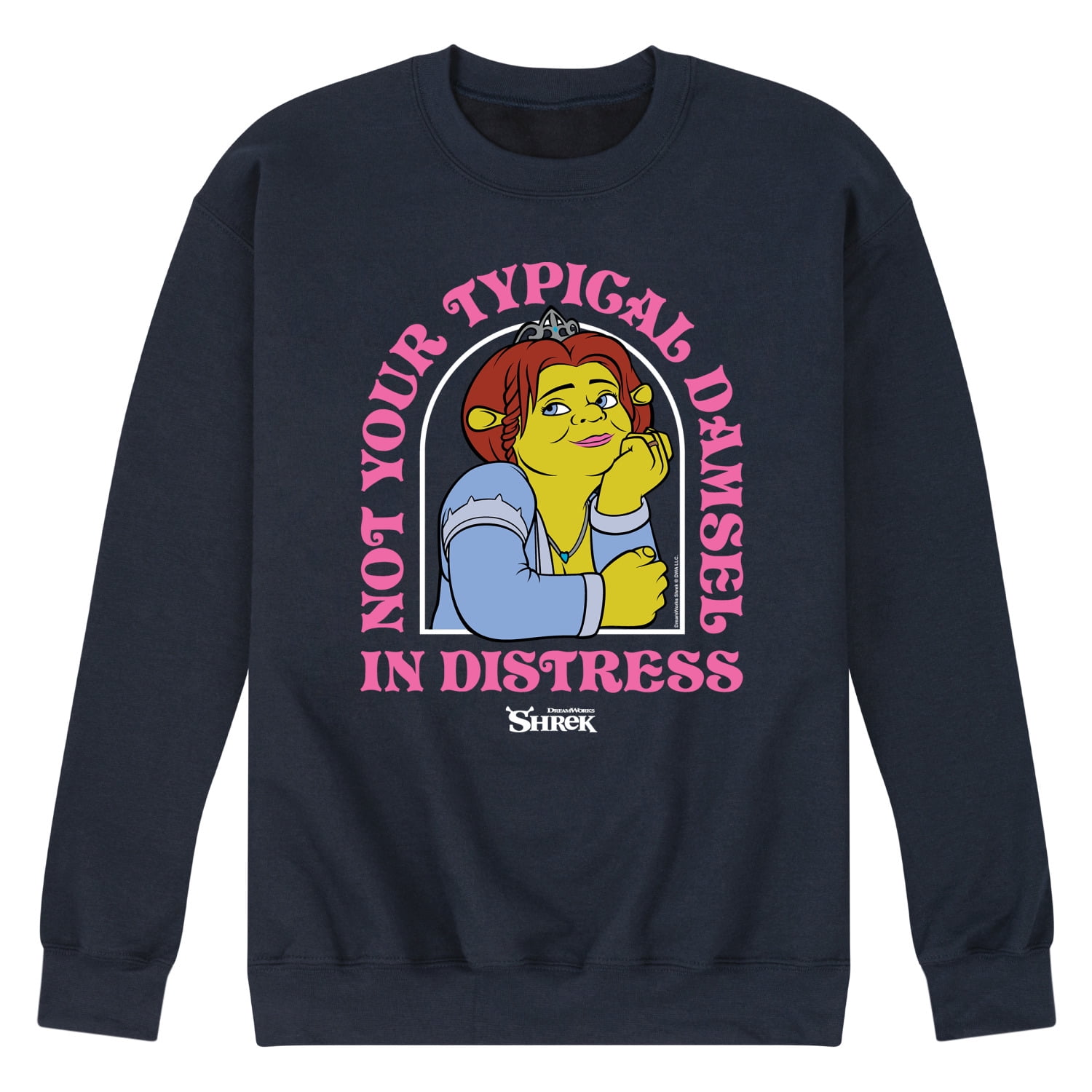 Shrek - Damsel In Distress - Men's Crew Neck Fleece Pullover - Walmart.com