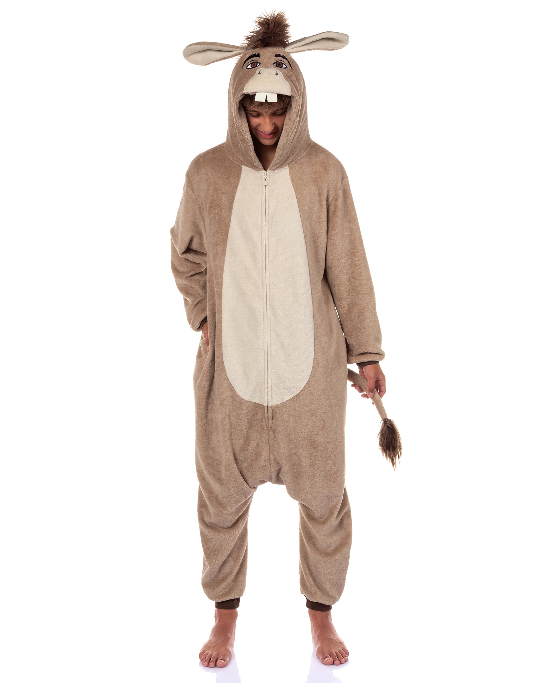 Shrek Donkey Costume Kigurumi Union Suit Adult Onesie Pajama Outfit ...