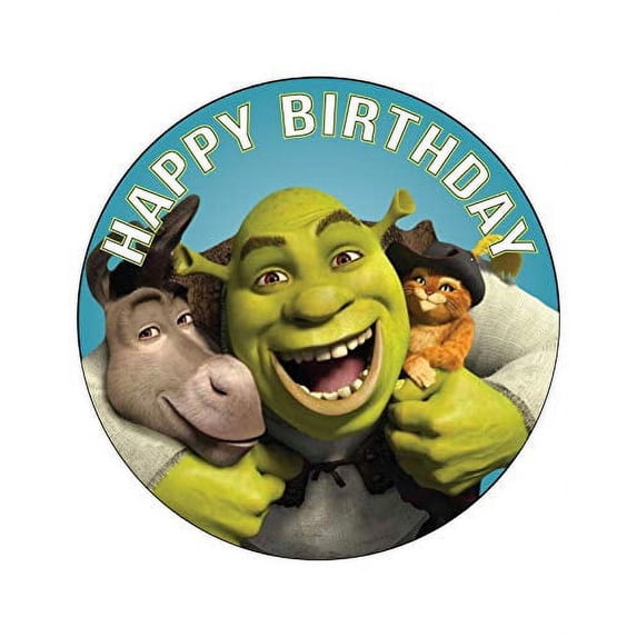 Shrek, Donkey & Puss Edible Icing Image Cake & Cupcake Topper-8 Inch ...