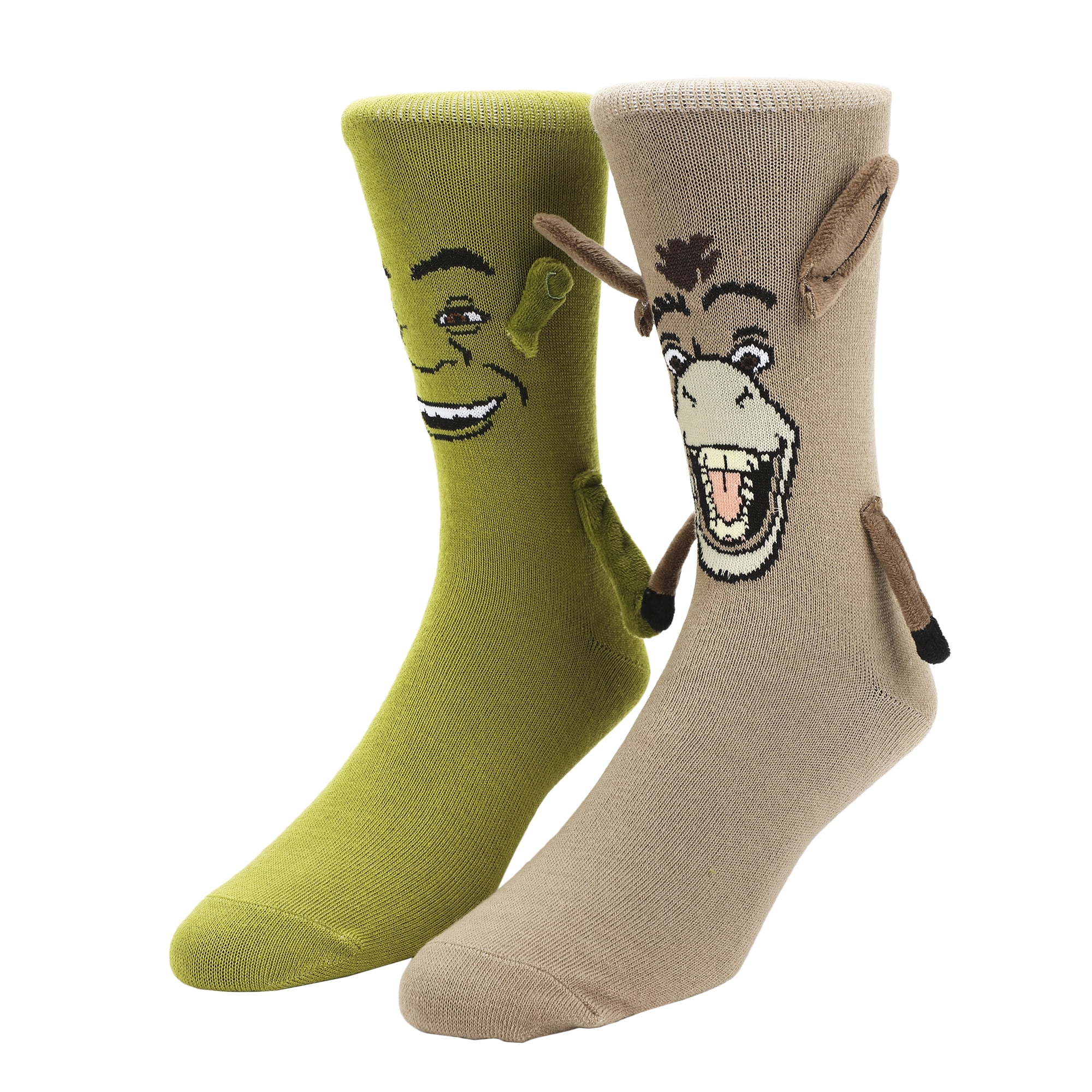 Shrek & Donkey Women's Crew Socks With 3D Arms-OSFA - Walmart.com
