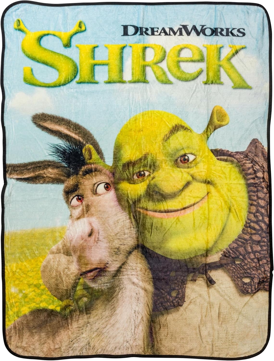 Silver Buffalo Shrek Donkey and Shrek Hugging 45" x 60" Fleece Throw ...
