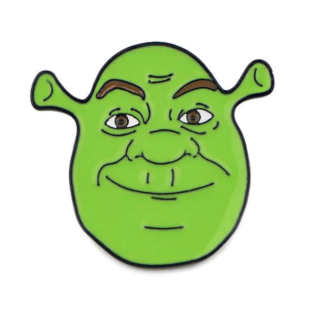 Shrek Enamel Metal Pin, Shrek Face, 1 inch, Button Pin, Green - Walmart.com