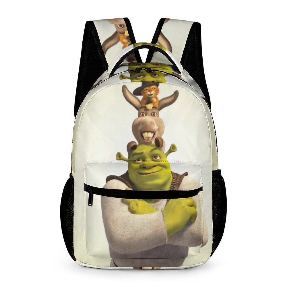 Shrek Film Backpack School Student Book Bag Satchel Rucksack Adjustable ...